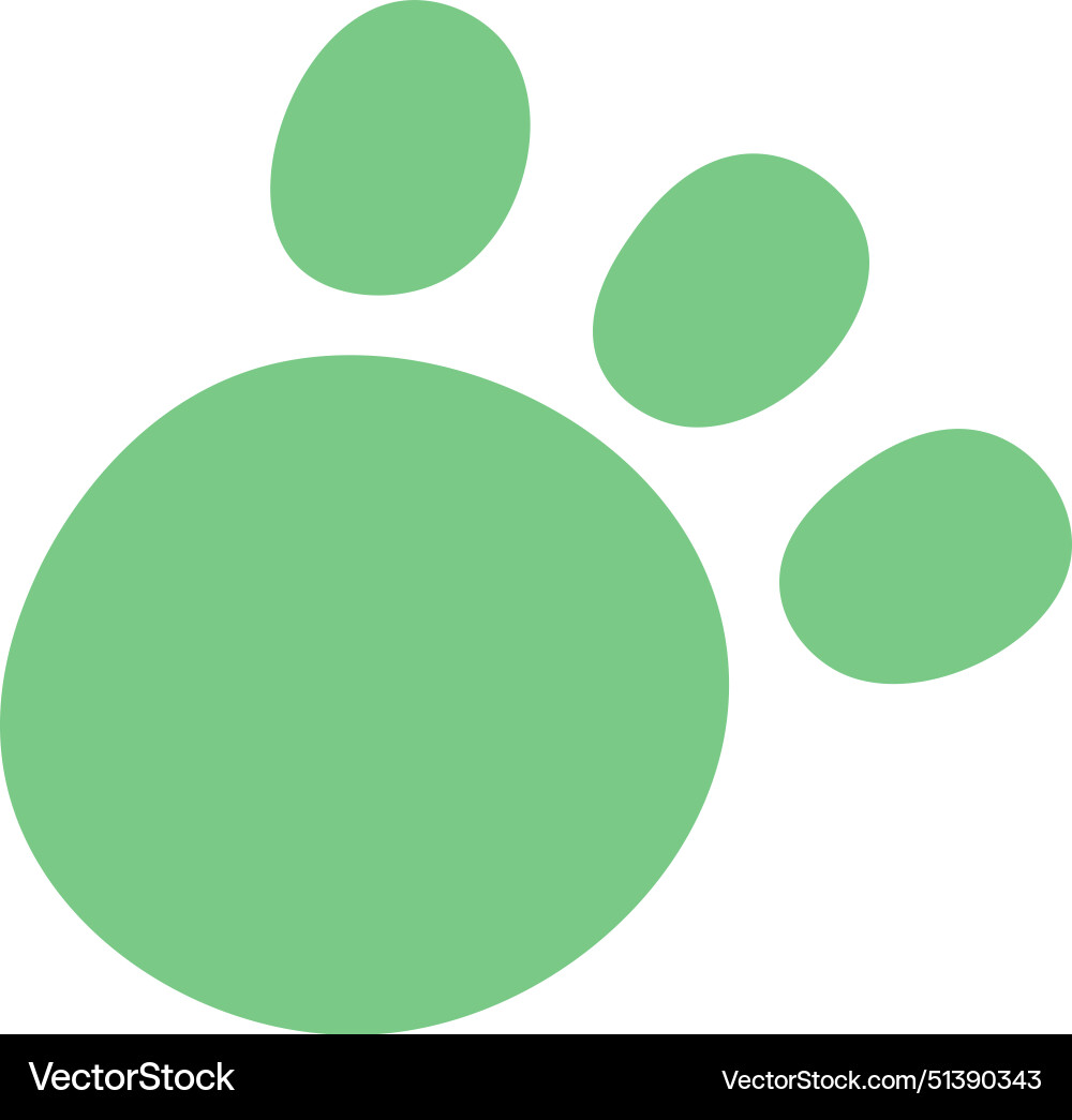 Cat footprint icon Royalty Free Vector Image - VectorStock
