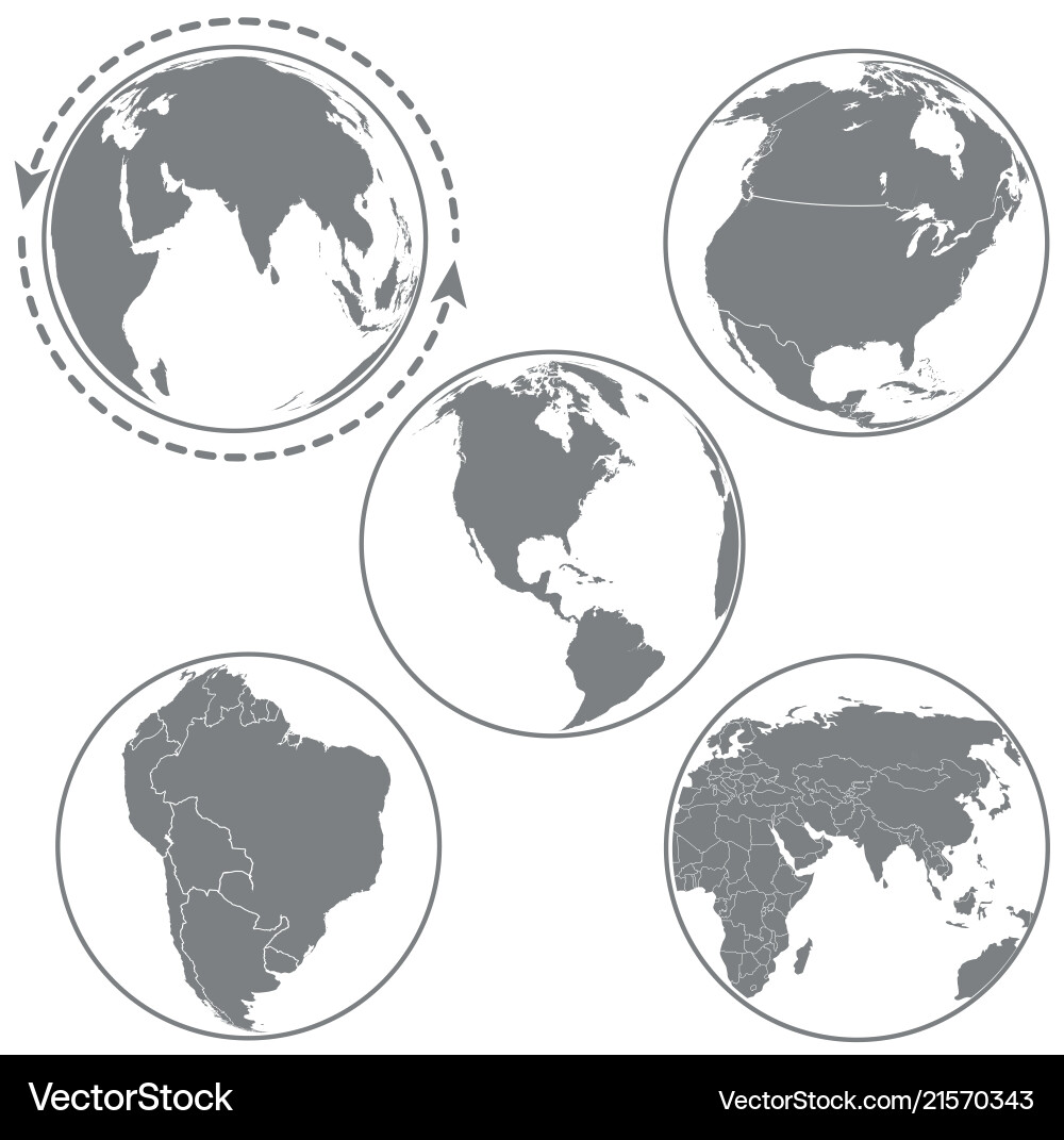 Earth icons set Royalty Free Vector Image - VectorStock