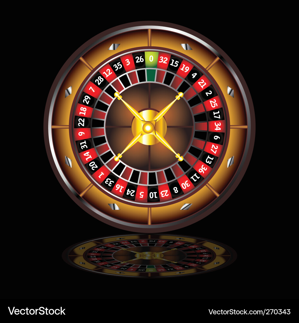 Isolated Roulette Wheel Royalty Free Vector Image