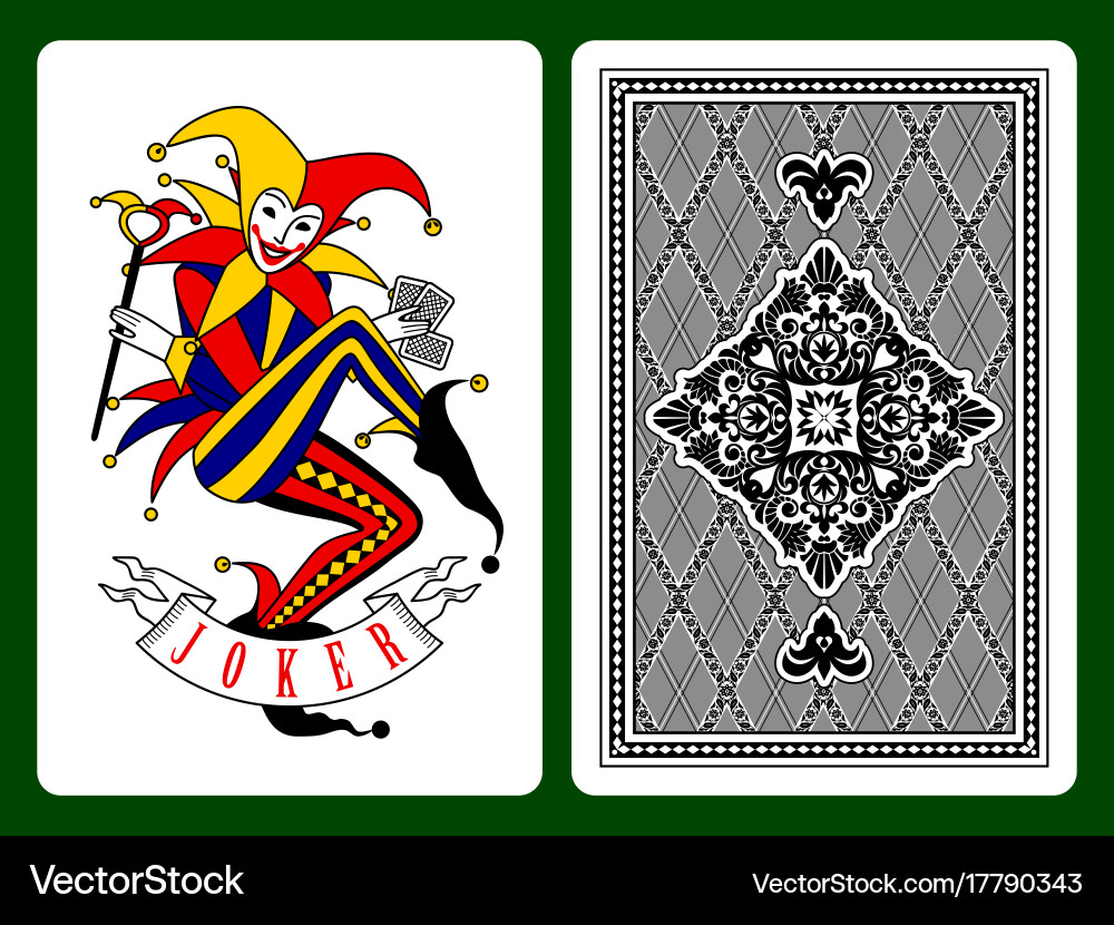 Joker Card Back Royalty Free Vector Image - VectorStock