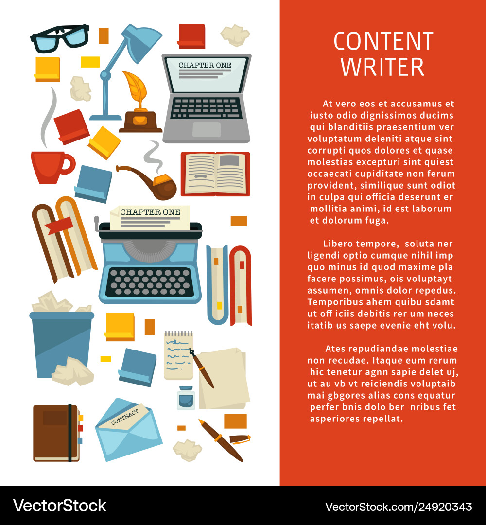 Literature content writer profession storytelling Vector Image