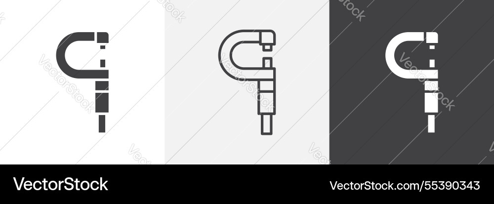 Micrometer icons graphics pack Royalty Free Vector Image