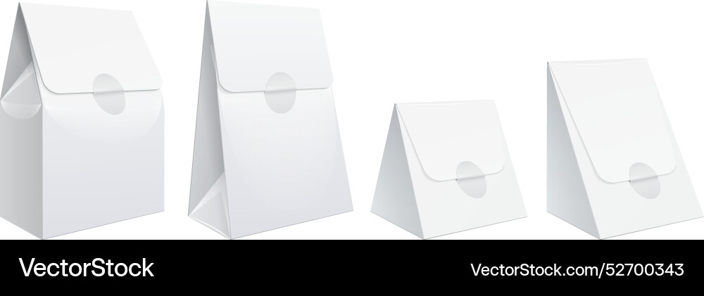 Realistic white blank template packaging for food Vector Image