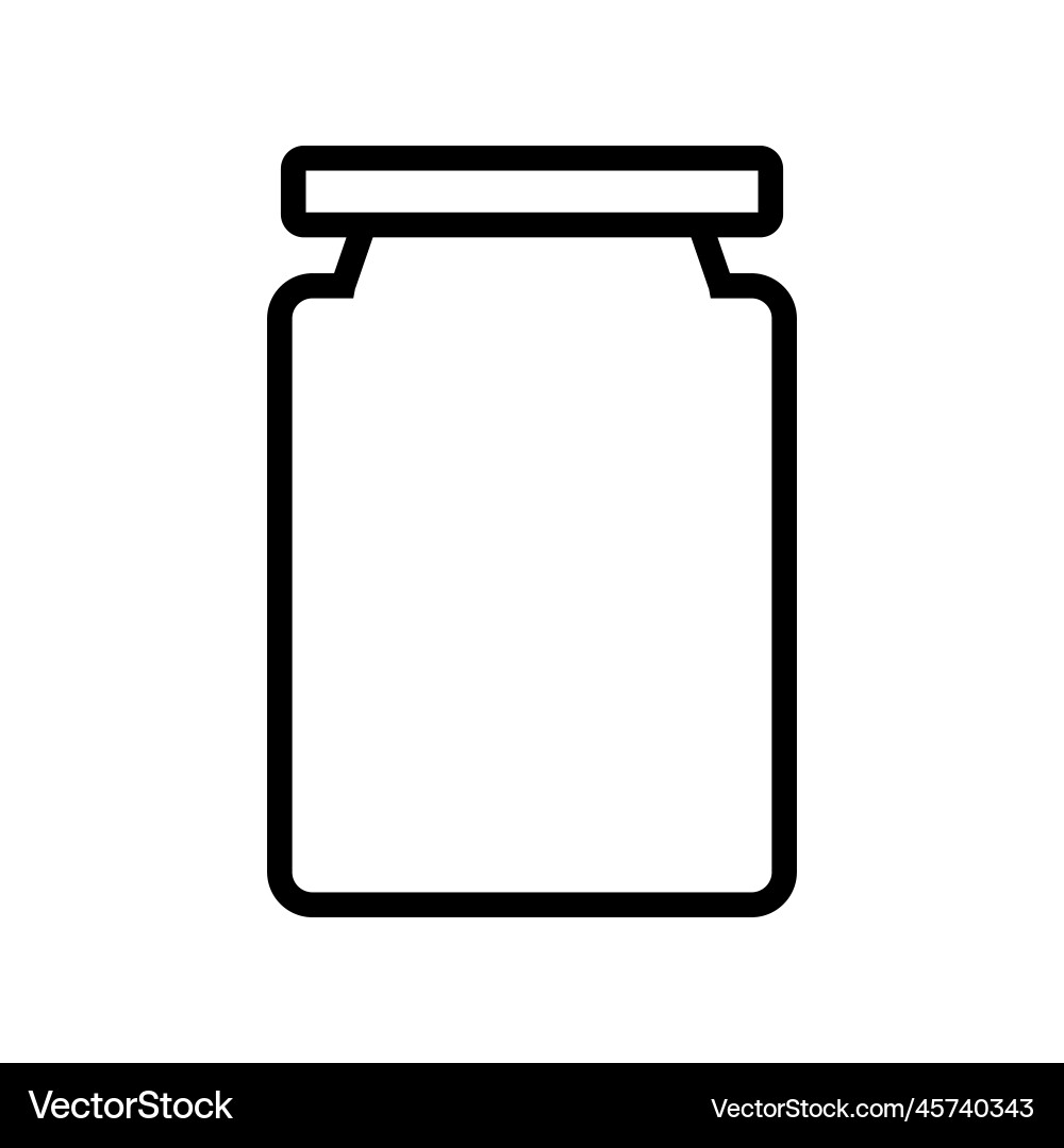 Simple jar icon or container Royalty Free Vector Image