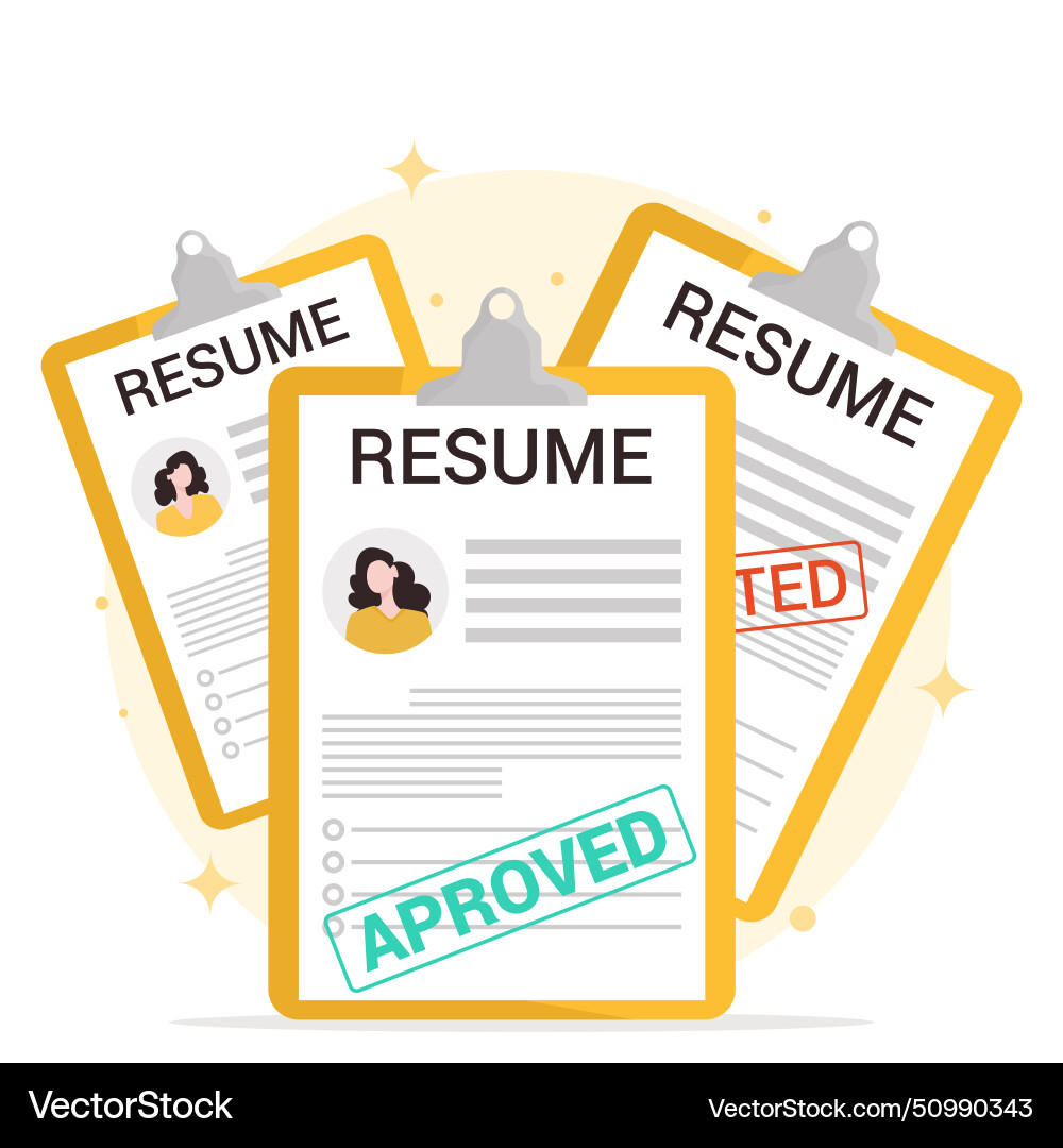 Successful resume concept job search vacancy Vector Image
