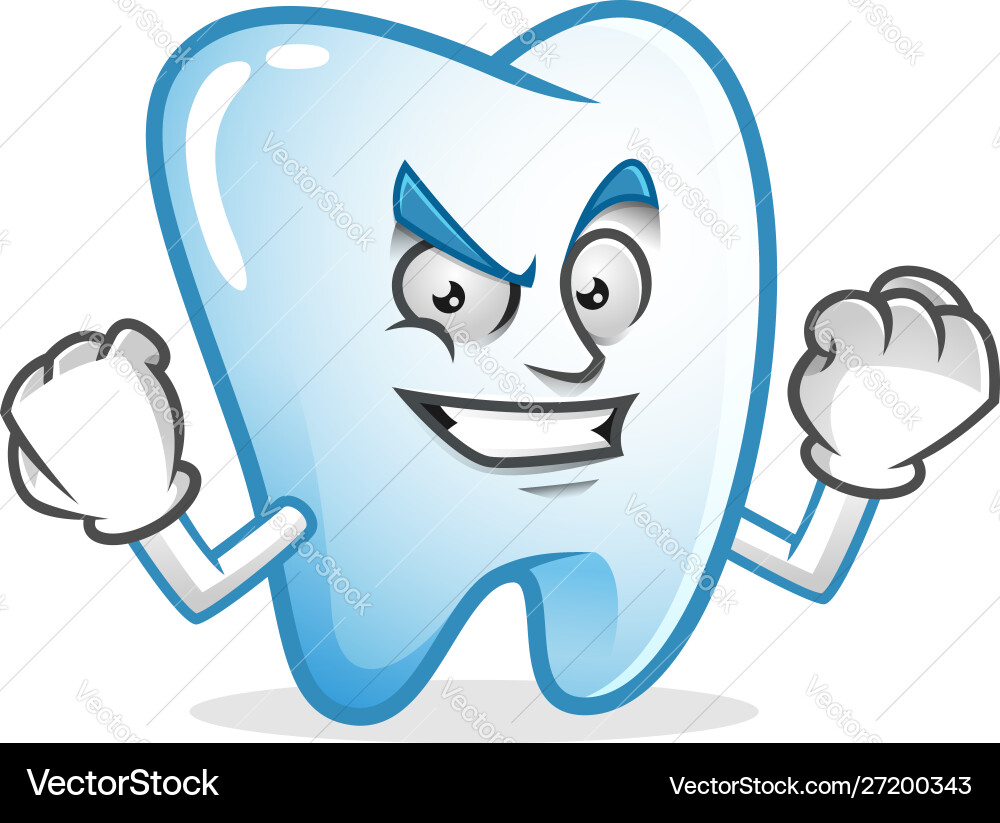 Tooth character design or mascot perfect Vector Image