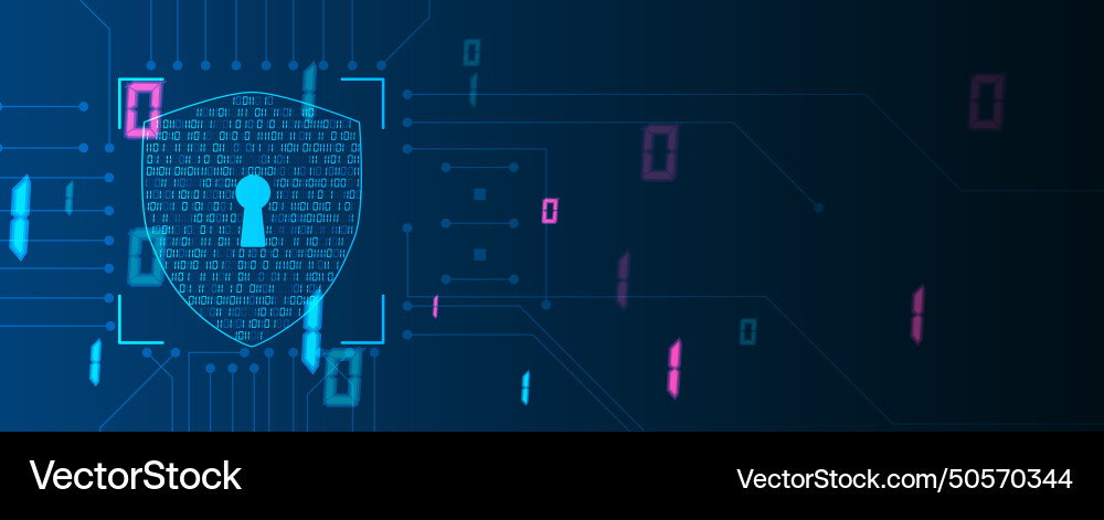 Cyber security and information or network Vector Image