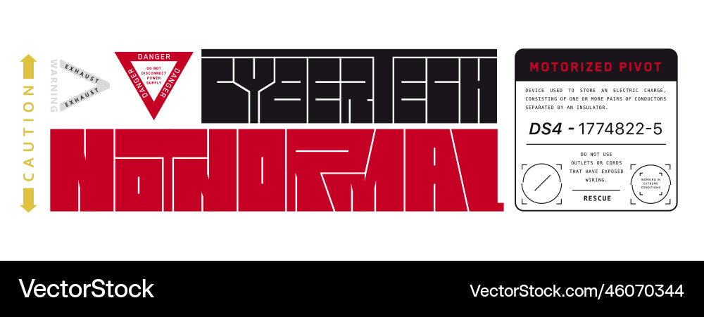 Cyberpunk decal sticker label Royalty Free Vector Image