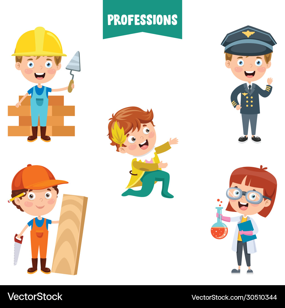 Different professions Royalty Free Vector Image