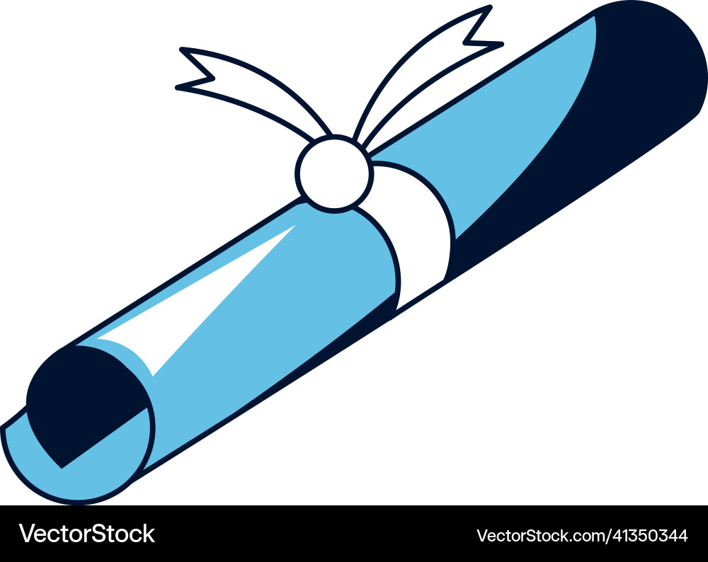 Diploma certificate graduation roll Royalty Free Vector