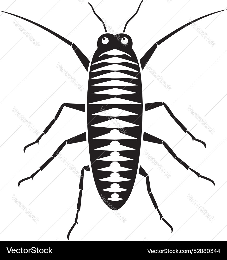 Ebon excellence of the deep black silverfish Vector Image