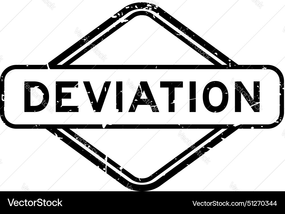 Grunge black deviation word rubber seal stamp Vector Image