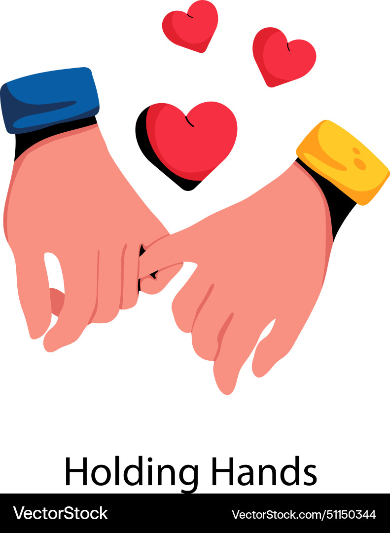 Holding hands Royalty Free Vector Image - VectorStock
