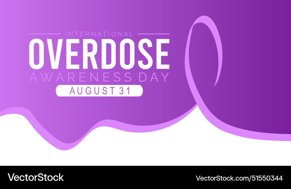 International overdose awareness day Royalty Free Vector