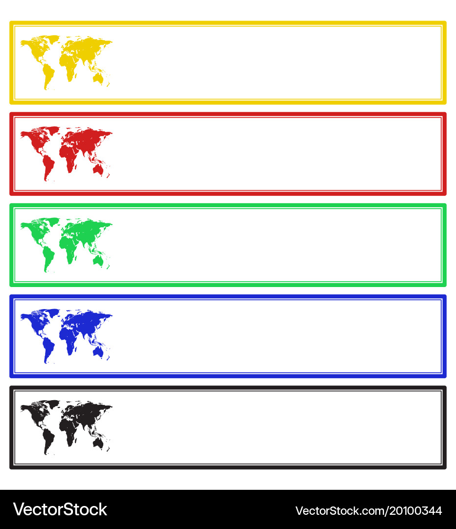 Map banner set Royalty Free Vector Image - VectorStock