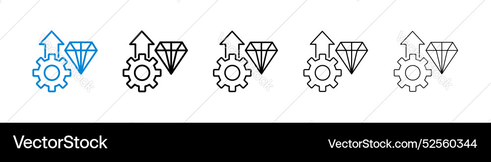 Operational excellence icon set on white Vector Image