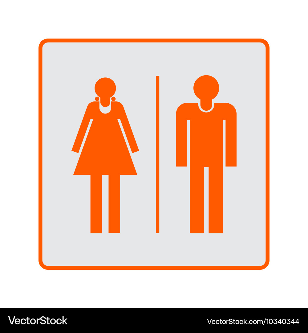 Toilet sign Royalty Free Vector Image - VectorStock