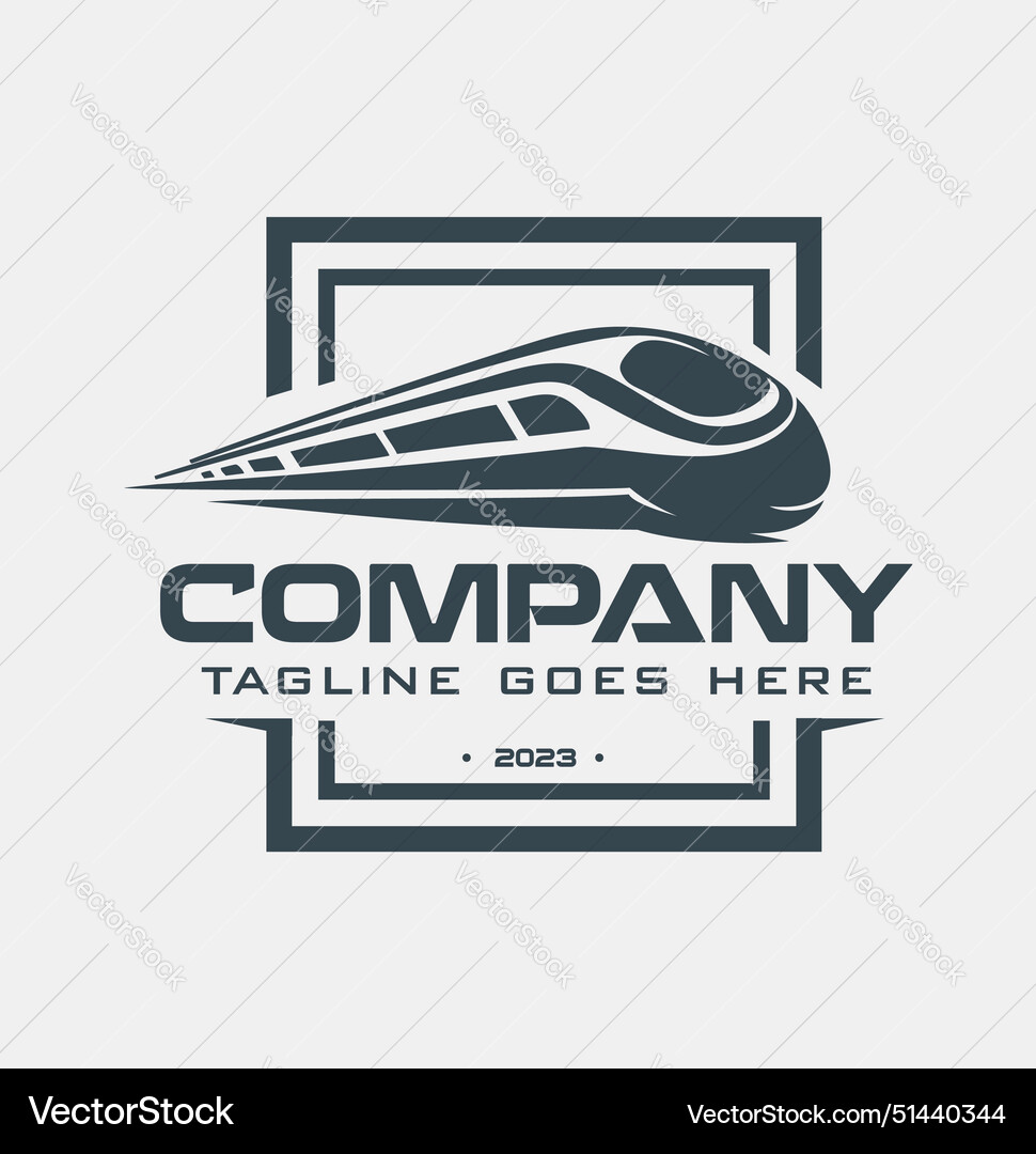 Train logo design fast track Royalty Free Vector Image