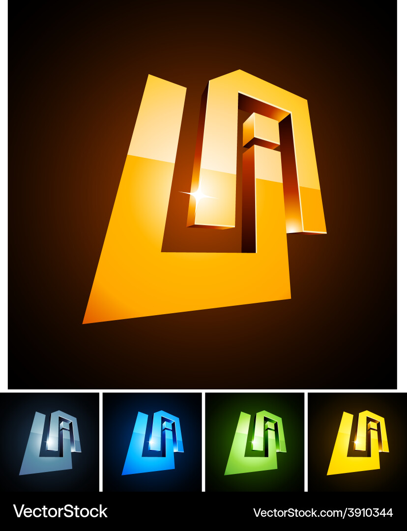 Ua vibrant emblems Royalty Free Vector Image - VectorStock