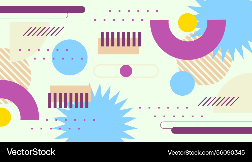 Abstract geometric background with shape patterns Vector Image