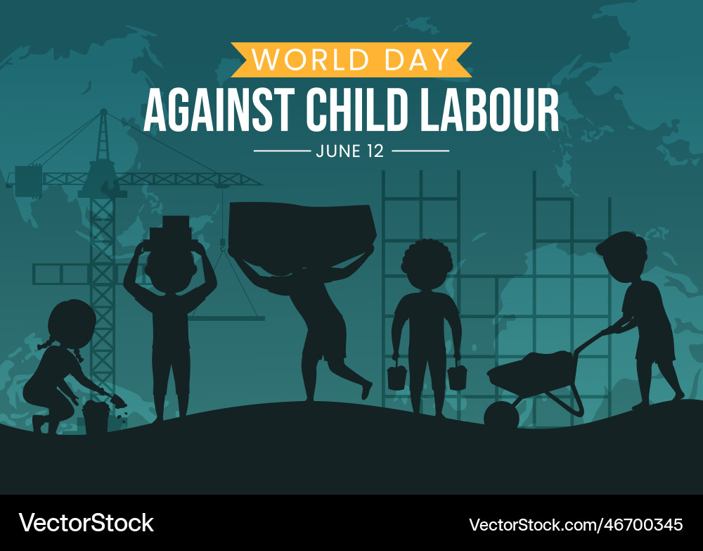 Child Labor Awareness Day Royalty Free Vector Image