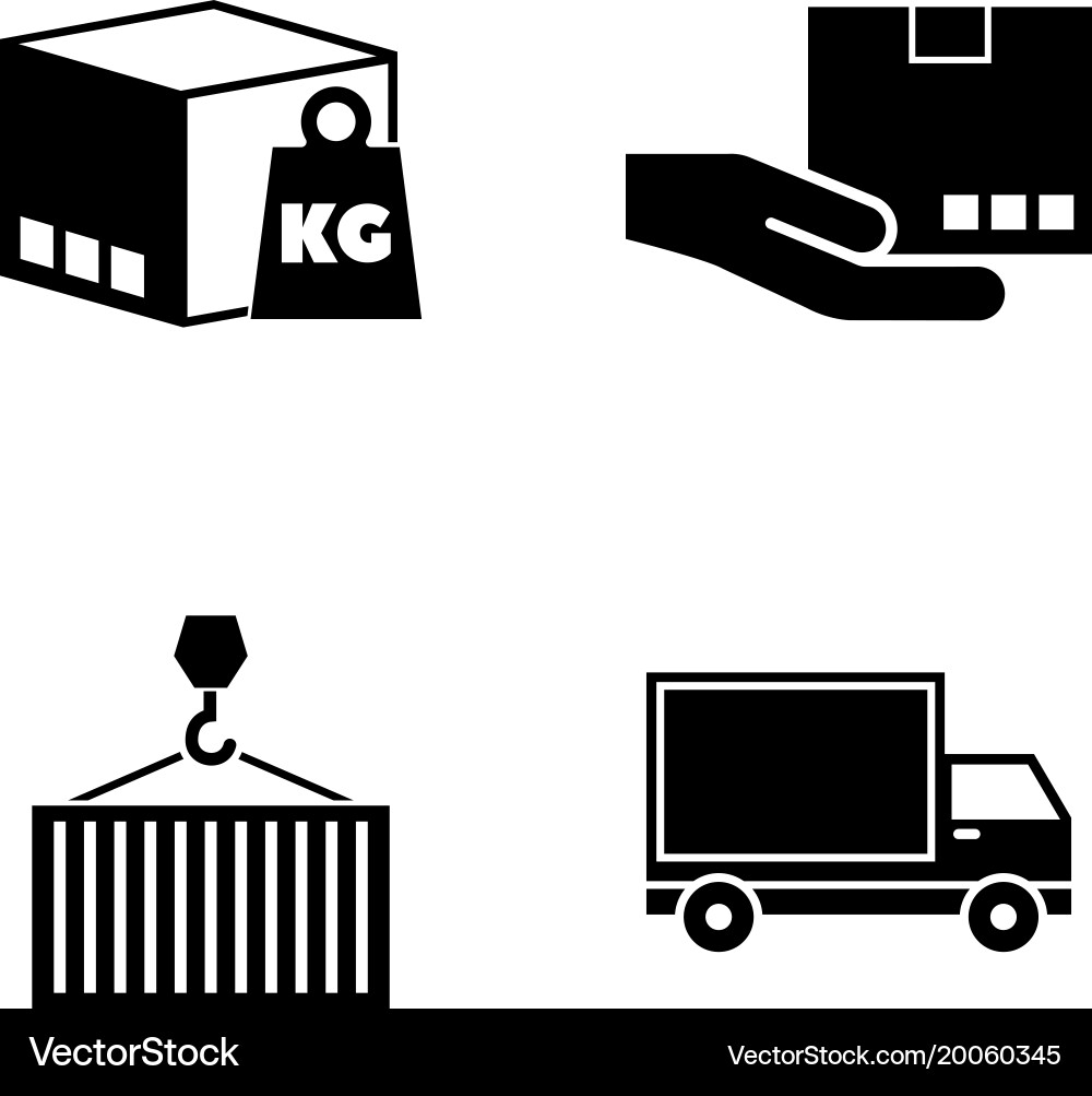 Commercial logistics simple related icons Vector Image