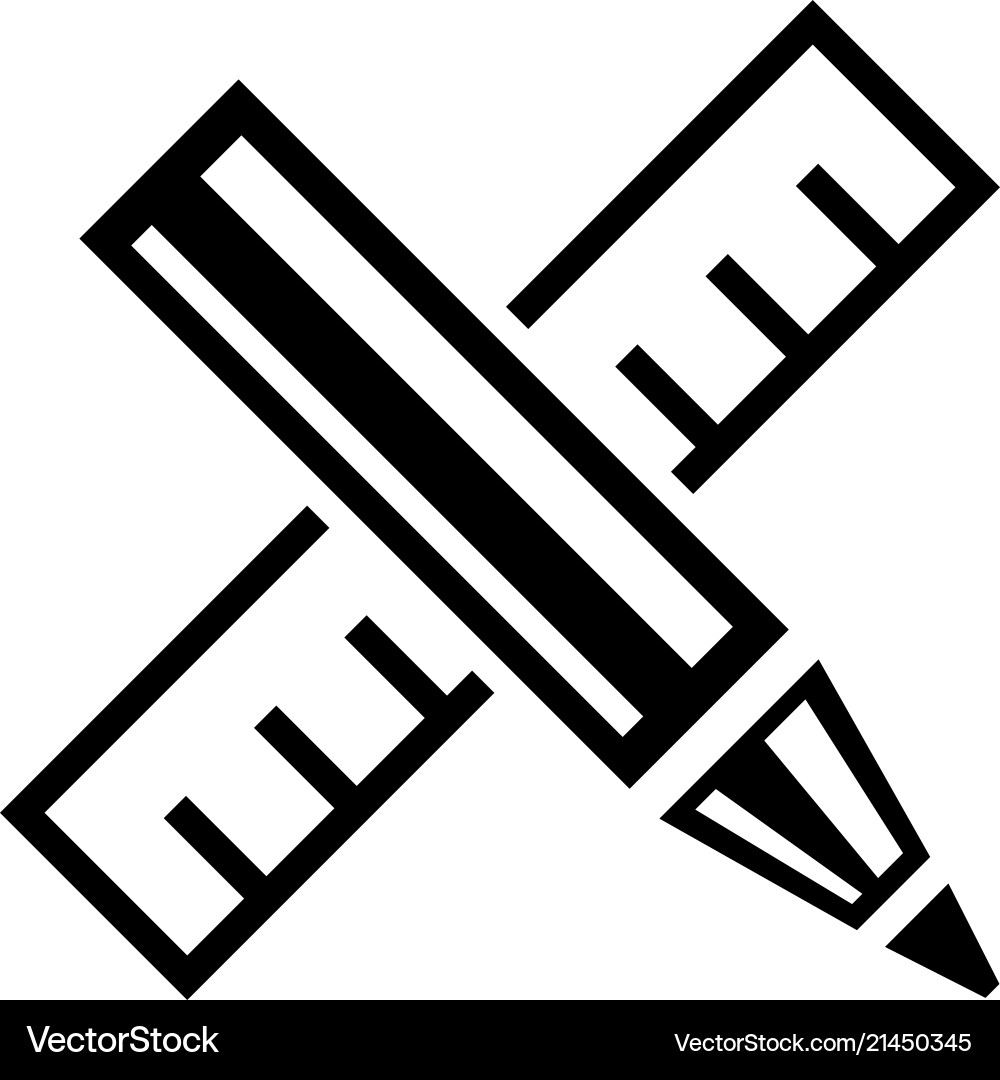 Design drawing tools flat icon Royalty Free Vector Image