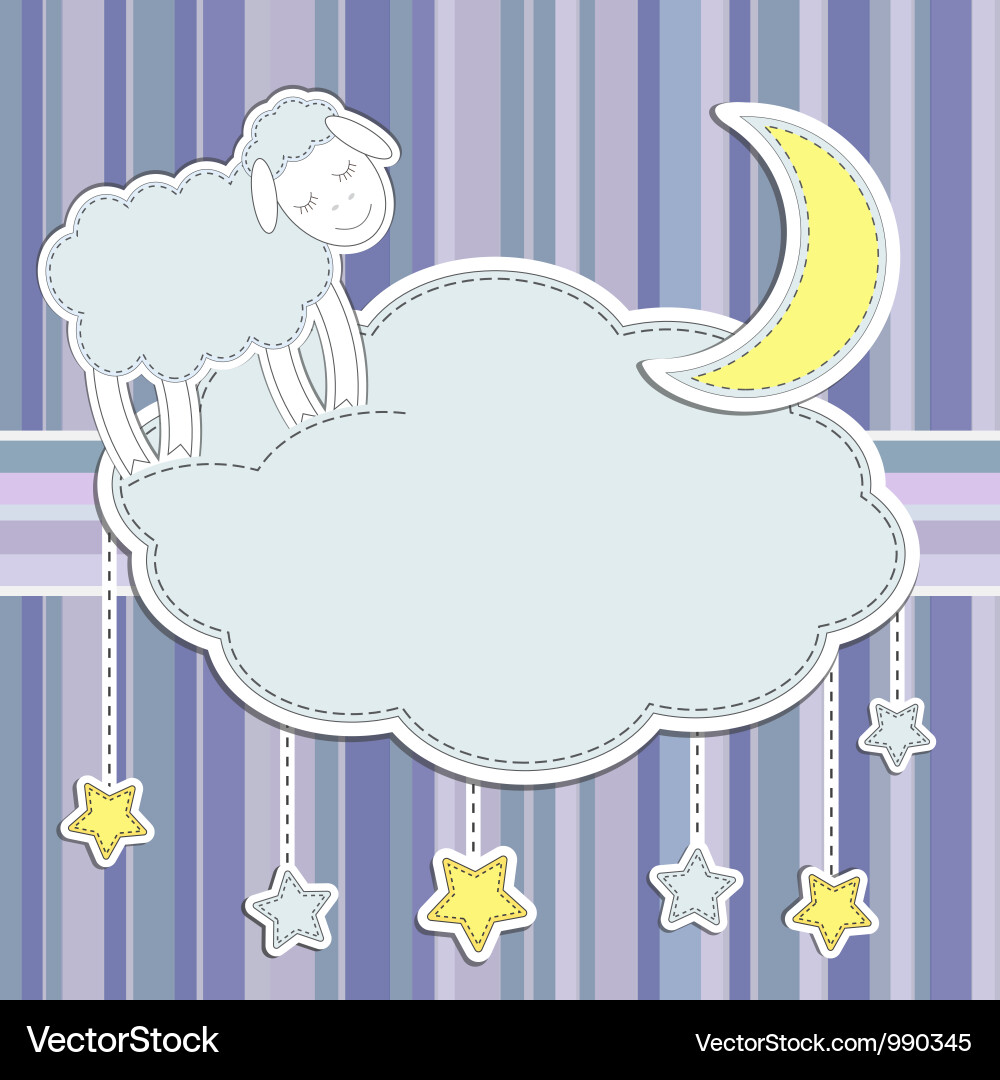 Frame with cute sheep Royalty Free Vector Image