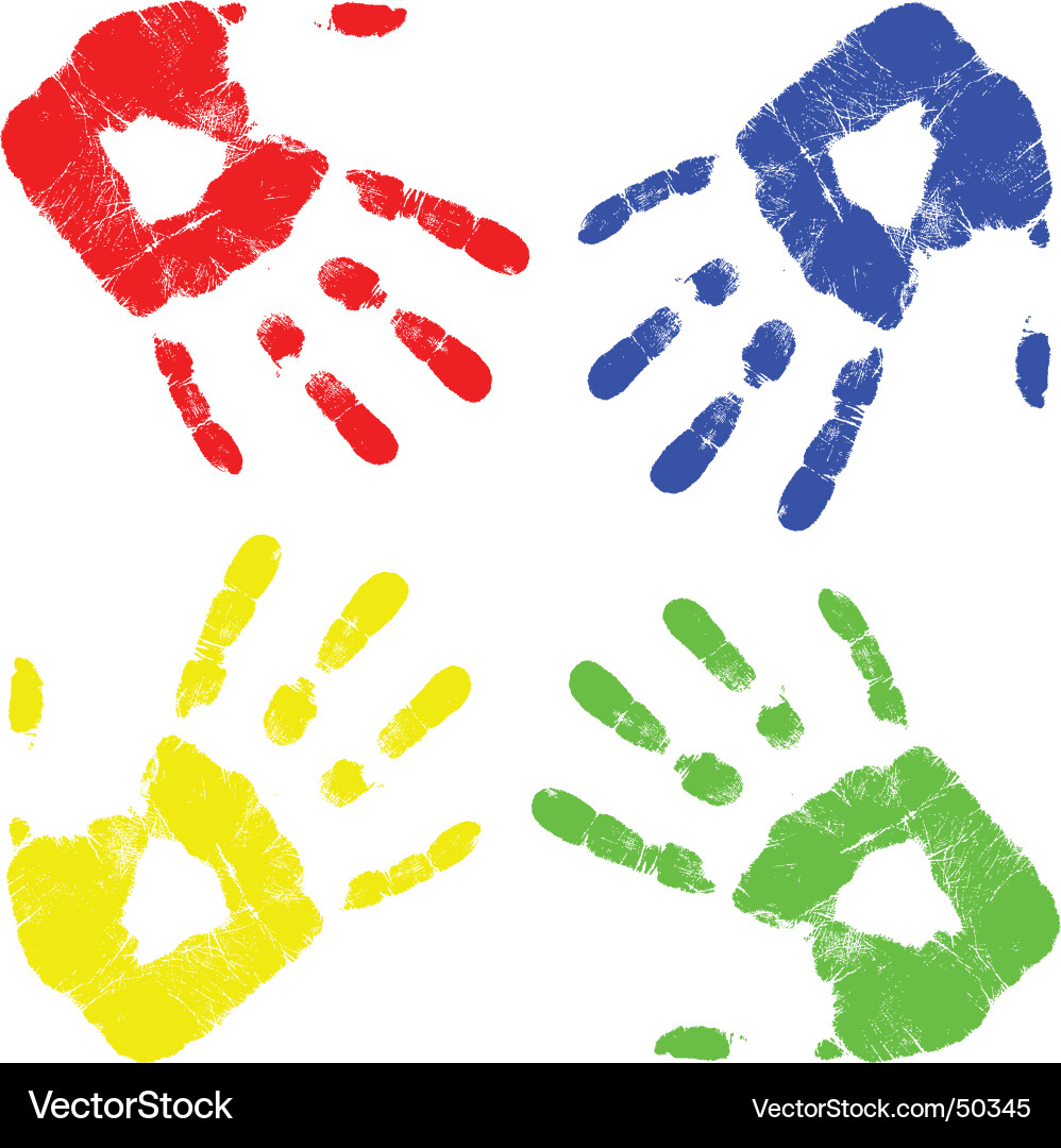 Hand print Royalty Free Vector Image - VectorStock