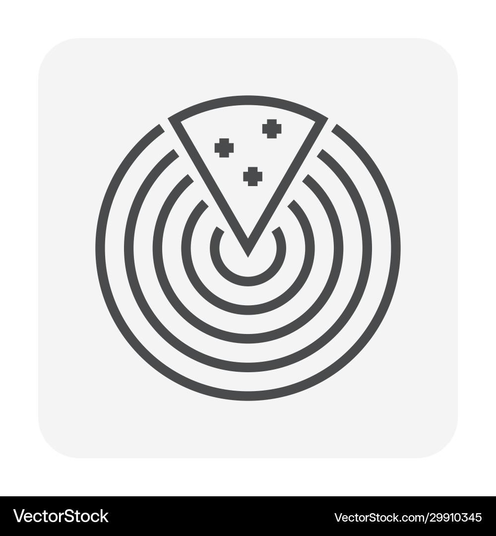 Radar icon black Royalty Free Vector Image - VectorStock