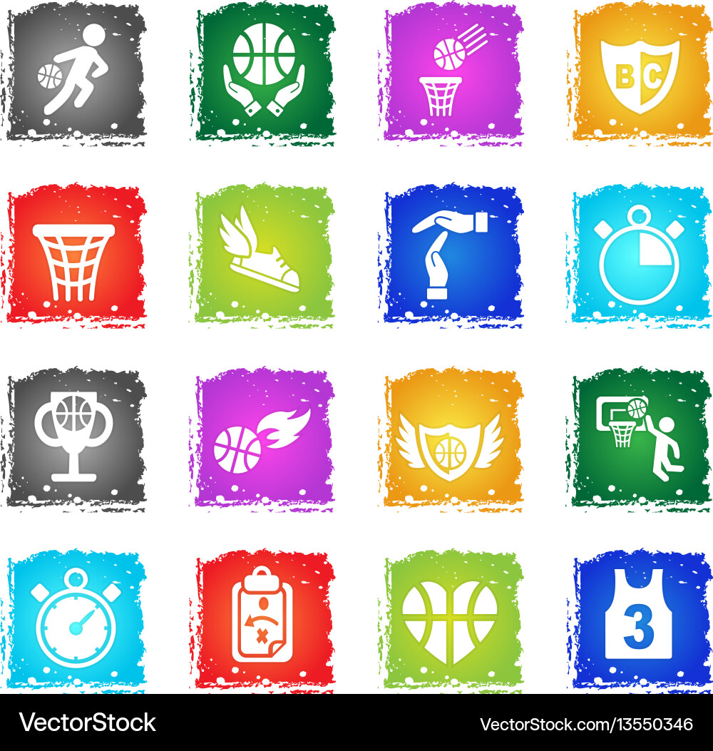 Basketball-Symbol-Set Lizenzfreies Vektorbild