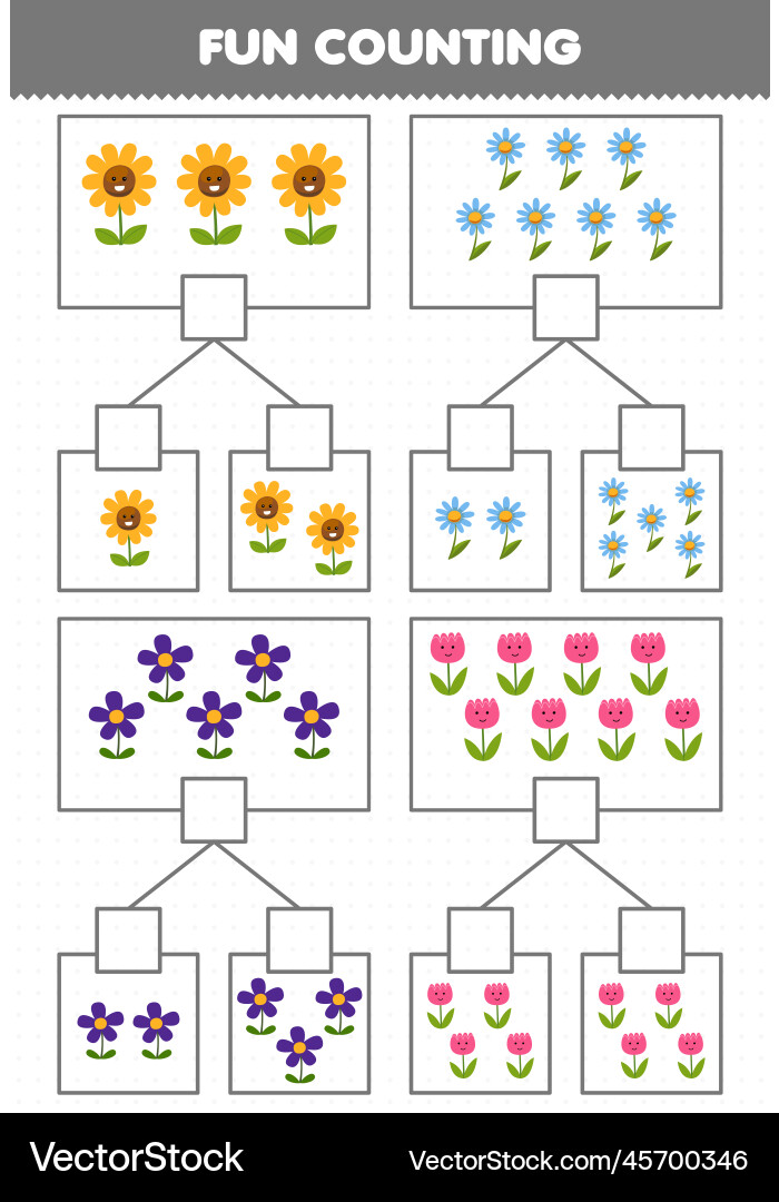 Education game for children fun counting picture Vector Image