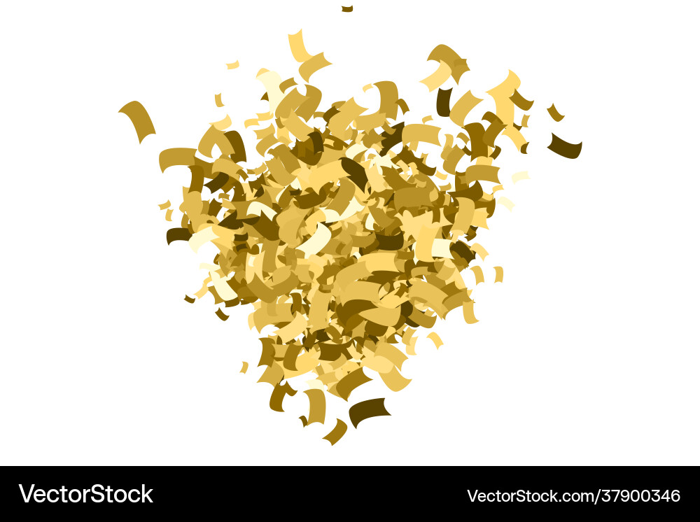 Golden explosion confetti Royalty Free Vector Image