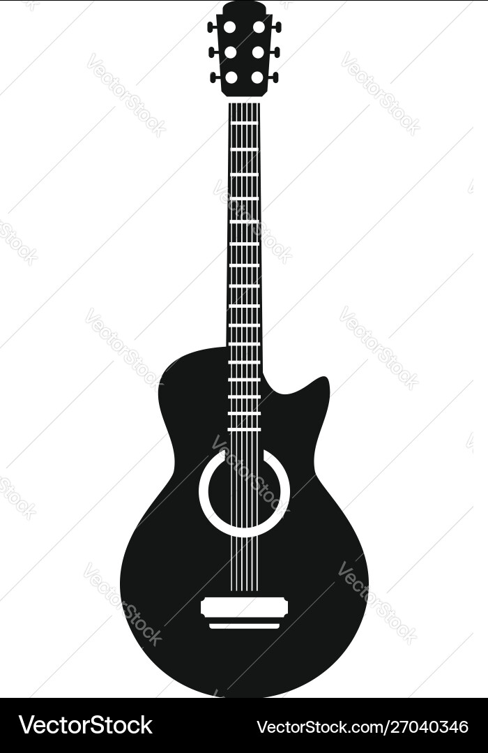 Guitar icon simple style Royalty Free Vector Image