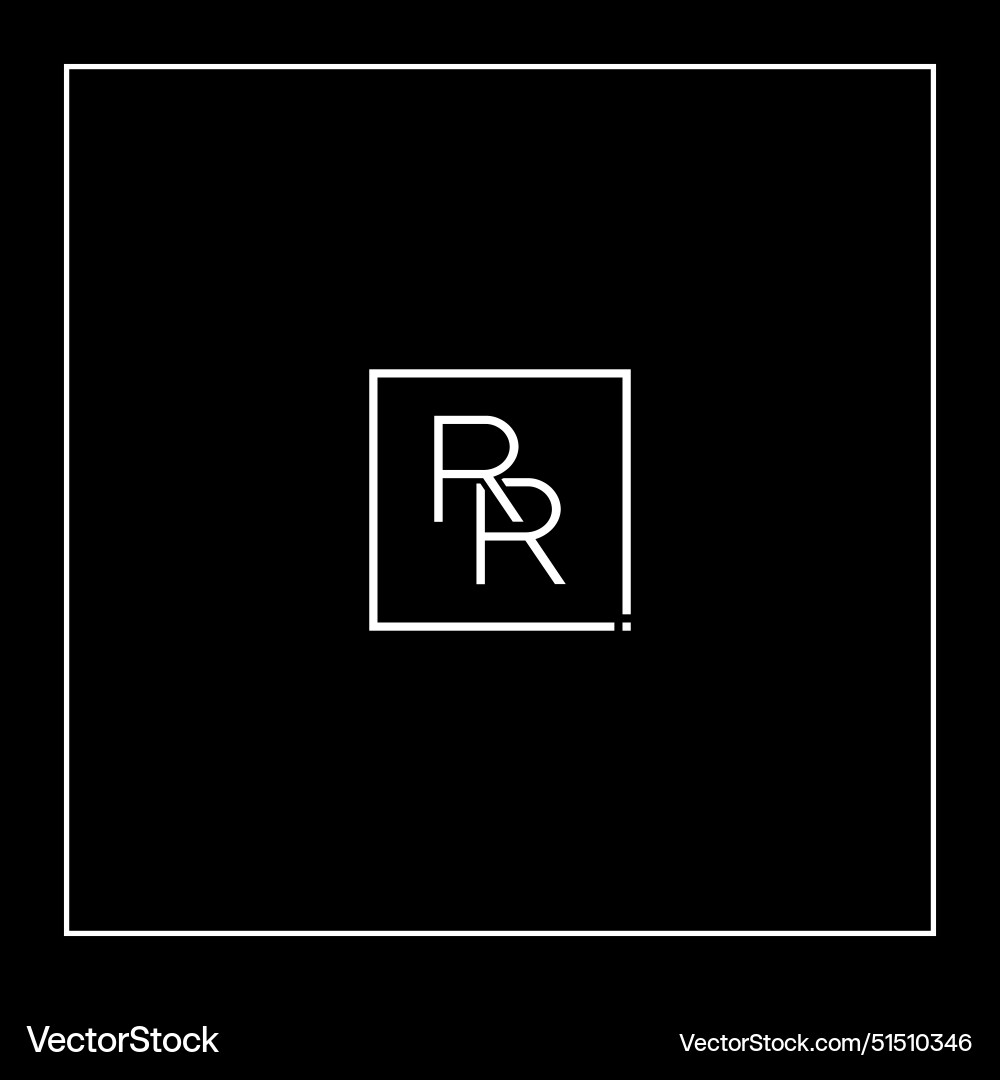 Initial rr logo - elegant monogram template Vector Image