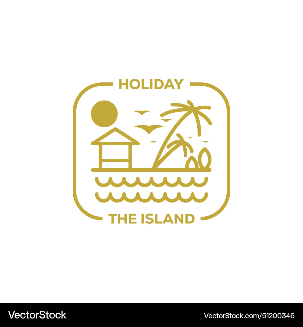 Island logo Royalty Free Vector Image - VectorStock