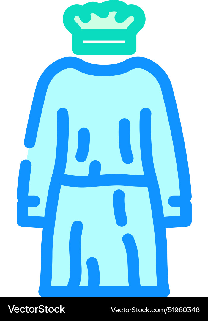Isolation gown ppe protective equipment color icon