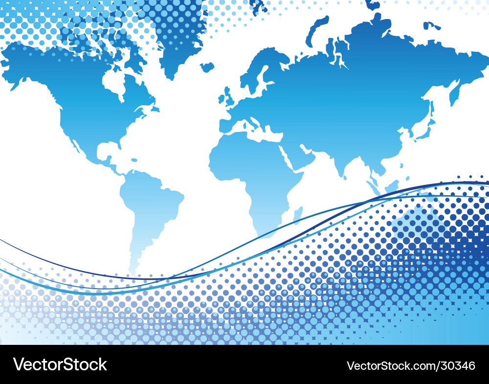 Map of world Royalty Free Vector Image - VectorStock
