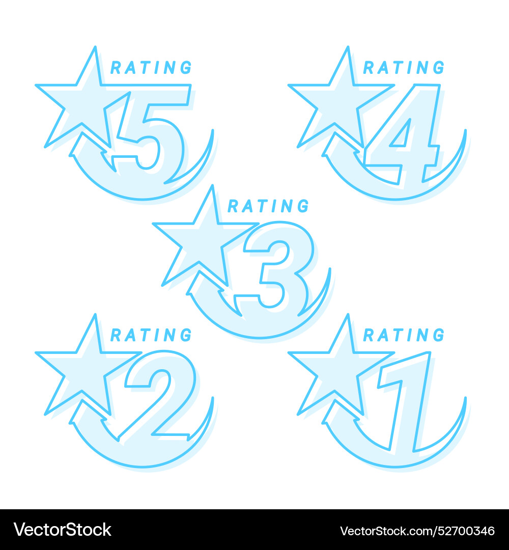 Star rating symbol or emblem Royalty Free Vector Image