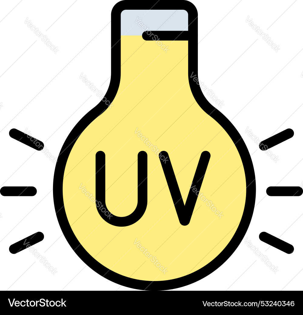 Uv light for disinfection color icon ultraviolet Vector Image