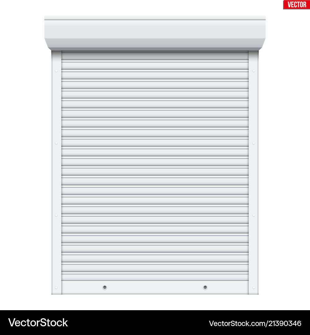 White roller shutters isolated Royalty Free Vector Image