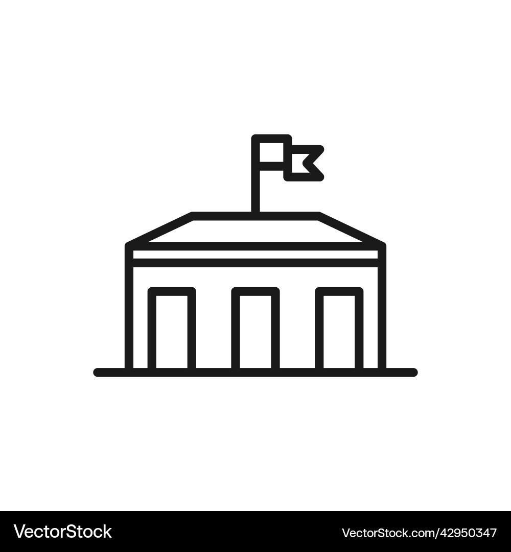 City Hall Building Icon Royalty Free Vector Image