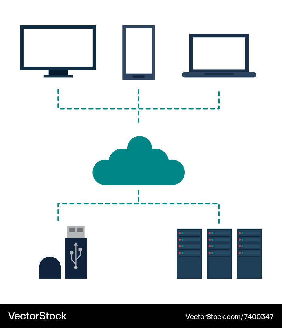 Data center design Royalty Free Vector Image - VectorStock