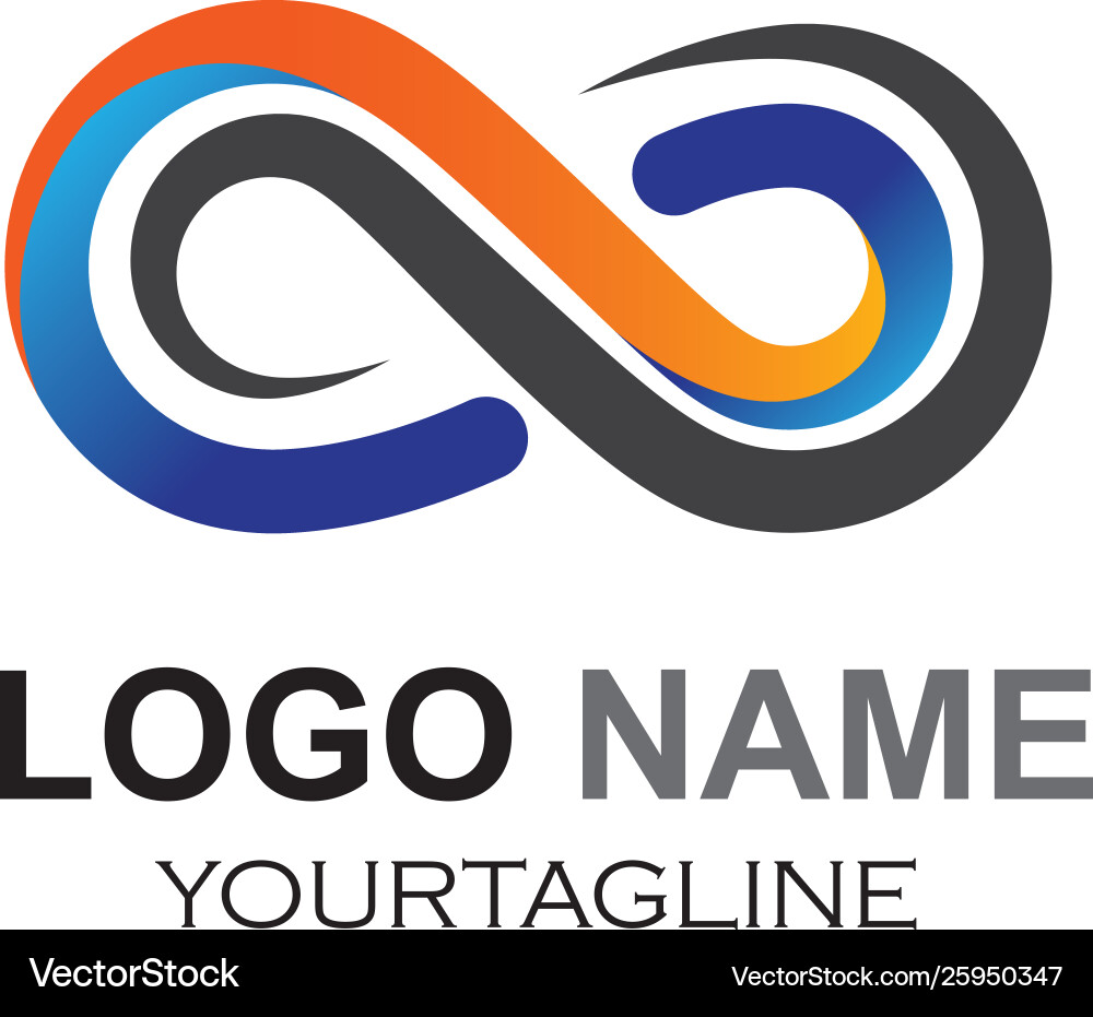 Infinity designinfinity logo icon Royalty Free Vector Image