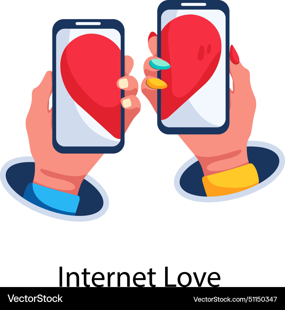 Internet love Royalty Free Vector Image - VectorStock