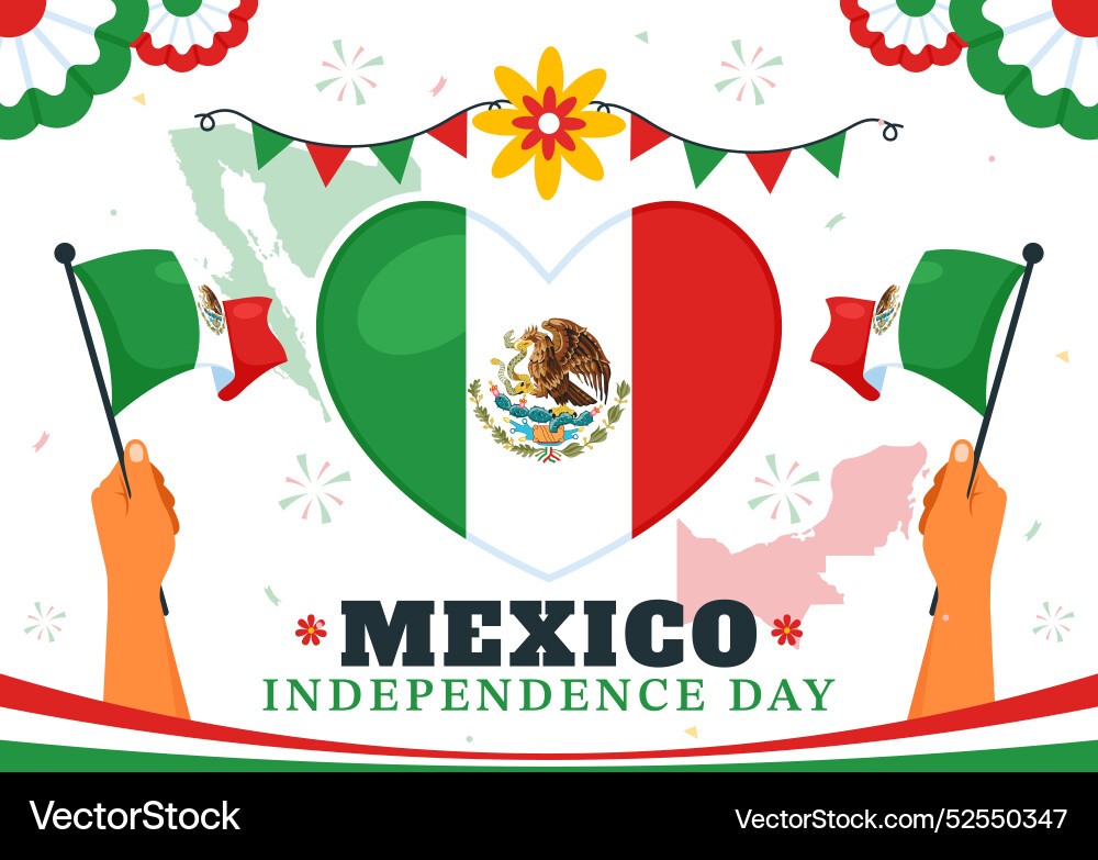 Mexico independence day on september 16 Royalty Free Vector