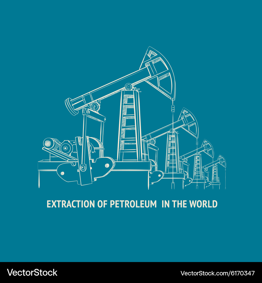 Oil pump Royalty Free Vector Image - VectorStock
