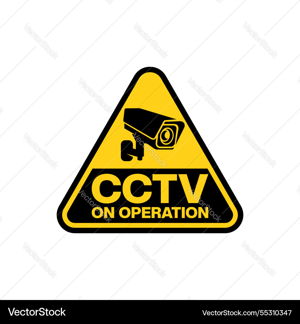 Security camera or cctv sign logo badge icon Vector Image