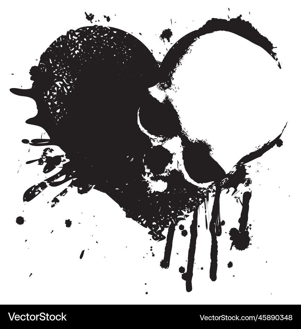 Abstract heart sign with drops blood splatter Vector Image