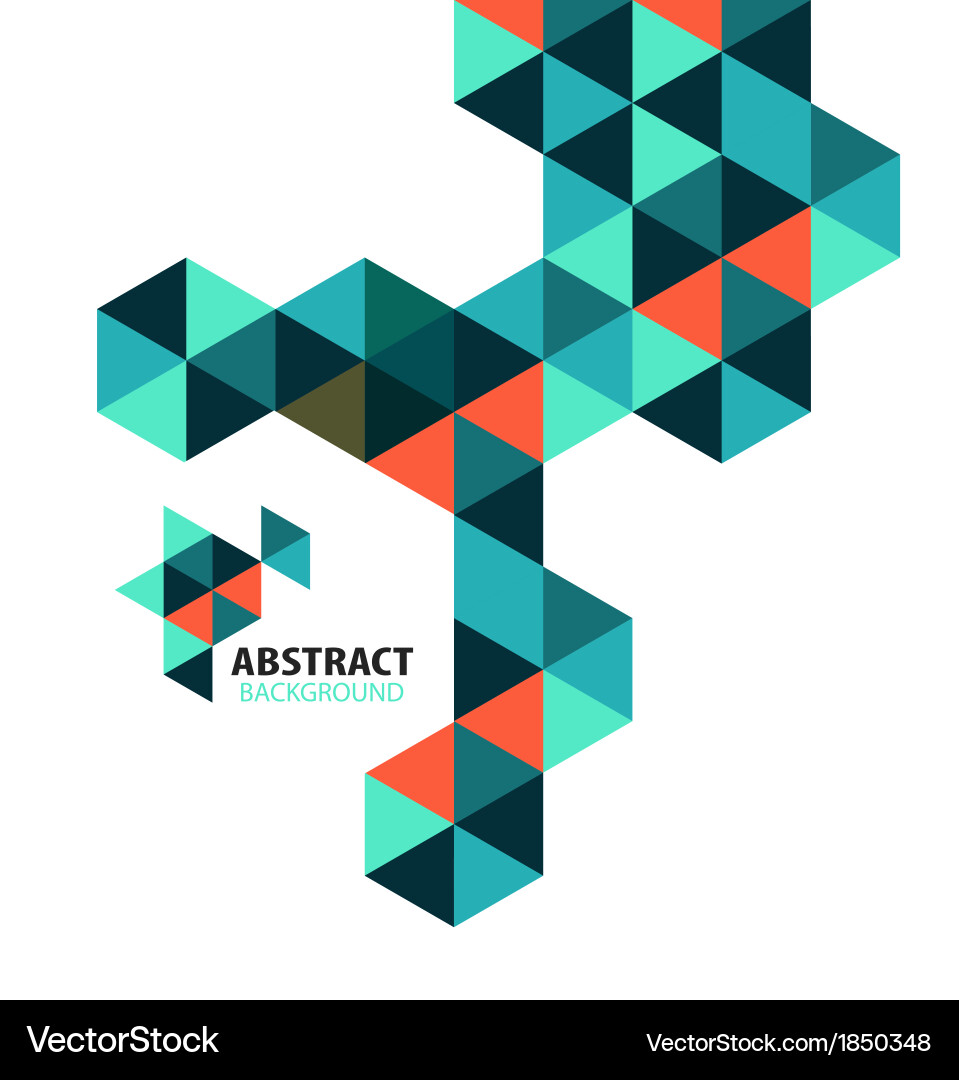 Abstract mosaic geometric shapes isolated Vector Image